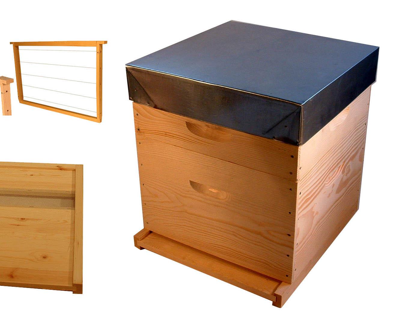 Ruche complète Dadant 12 cadres éco avec plancher aéré